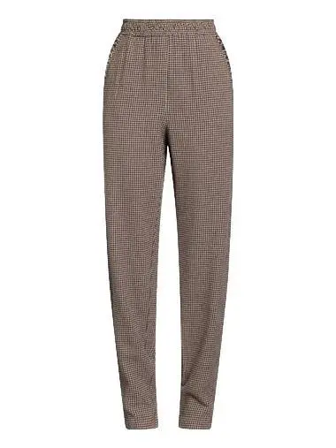 8PM Tweed Houndstooth Tapered Pants - Beige