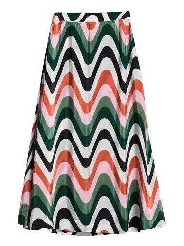 Farm Rio Midi Flared Skirt - Green