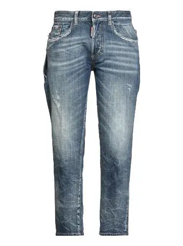 Dsquared2 Tapered Jeans With Appliqués - Blue