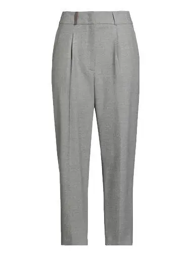 Peserico Tapered Virgin Wool-blend Pants - Grey