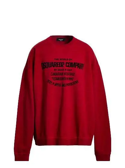 Dsquared2 Cotton Fleece Sweatshirt - Red