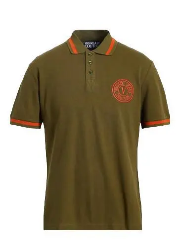 Versace Polo Shirt Military Size Cotton - Green