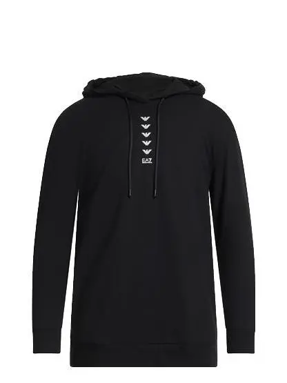EA7 Cotton-elastane Fleece Sweatshirt - Black