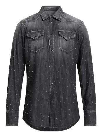 Dsquared2 Denim Shirt Size Cotton, Brass - Black