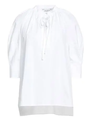 Max Mara Poplin Top - White