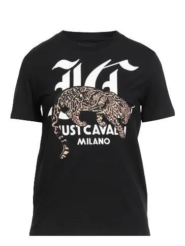 Just Cavalli T-shirt With Appliqués - Black