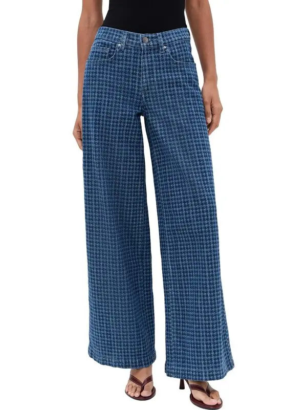 SEVENTY + MOCHI Houndstooth Patterned Jeans - Houndstooth Idaho