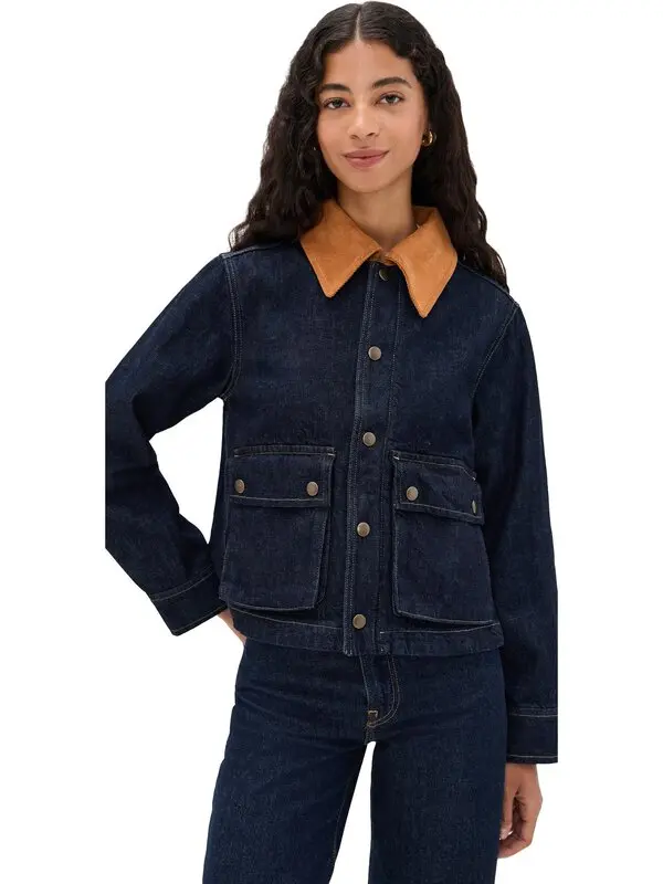 The Great. Denim Swingy Jacket - Midnight Rinse
