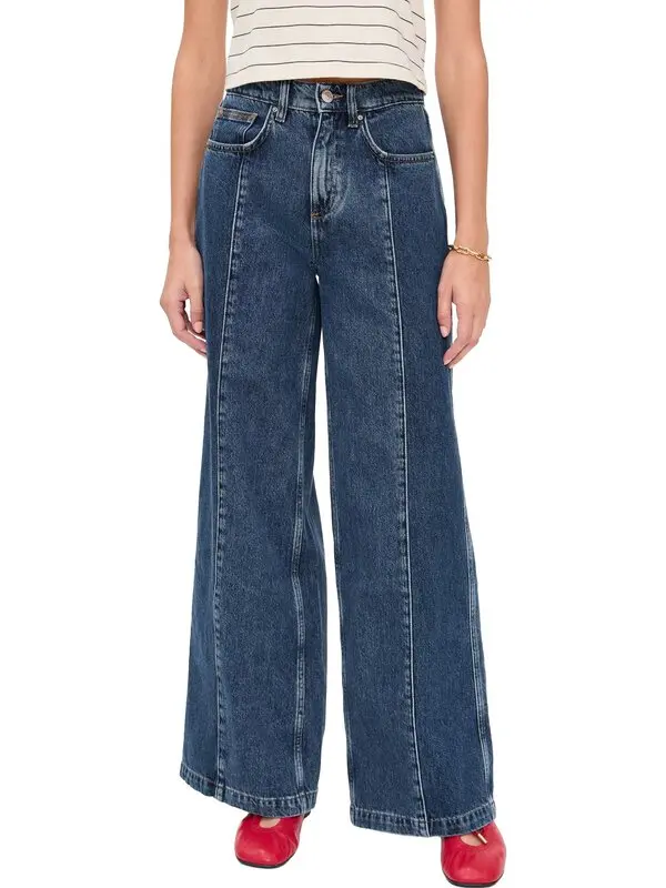 SEVENTY + MOCHI Two-tone Wide Leg Jeans - Phoenix