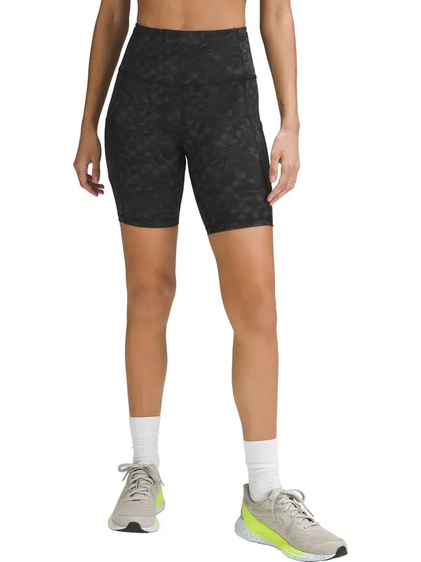 Lululemon Fast And Free High-rise Short - Primal Dot Black Multi