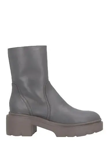 POMME D'OR Ankle Boots In Calfskin With Square Heel - Grey