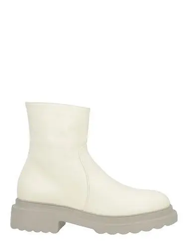POMME D'OR Ankle Boots In Leather - White
