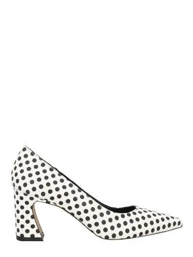 TOSCA BLU Leather Polka-dot Pumps - White
