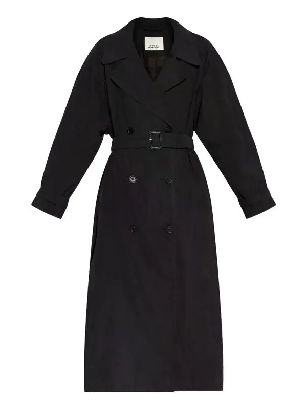 Isabel Marant Elea Double-breasted Trench Coat - Black