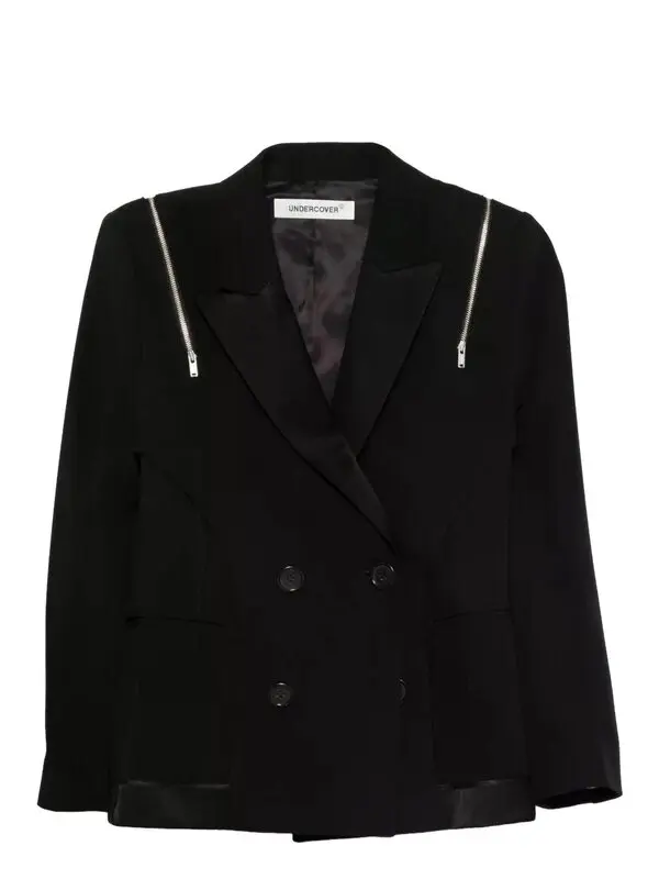 UNDERCOVERISM Double-breasted Blazer With Zip Detail - Black