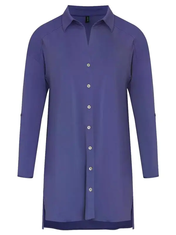 LYGIA & NANNY Meline Button-cuff Mini Shirt Dress - Purple