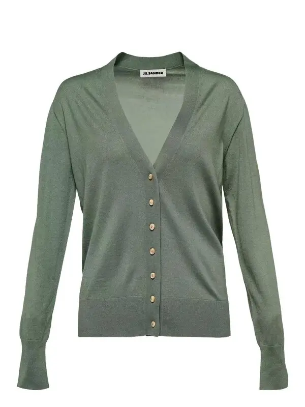JIL SANDER V-neck Cardigan - Green