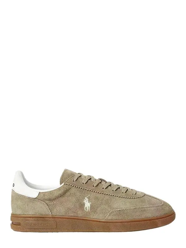 Polo Ralph Lauren Suede Lace Up Sneakers - Neutrals