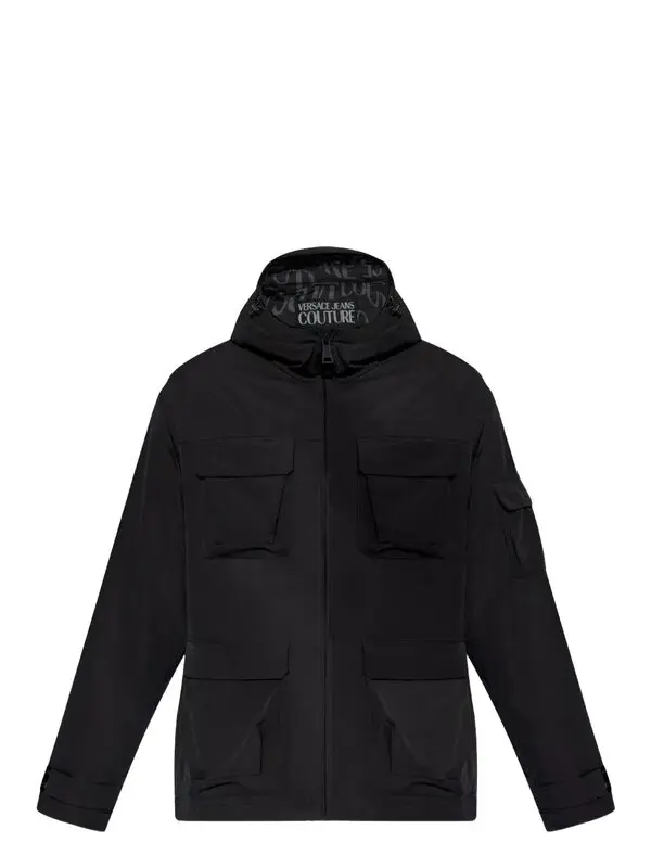 Versace Hooded Pocket Jacket - Black