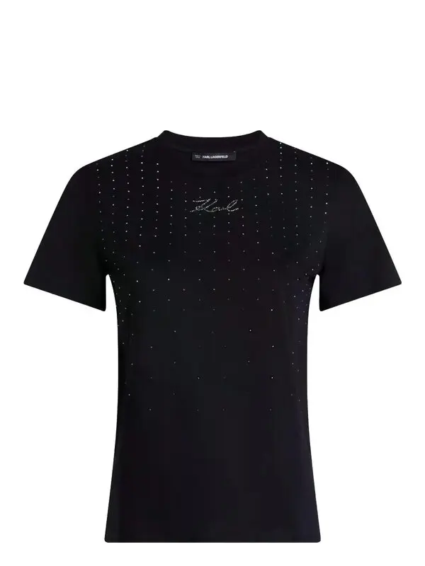 Karl Lagerfeld Rhinestone-embellished T-shirt - Black