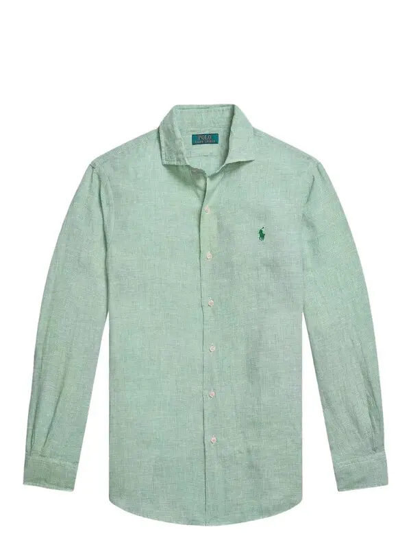 Polo Ralph Lauren Long-sleeved Linen Shirt - Green