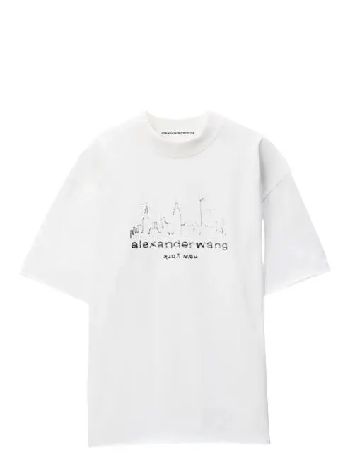 Alexander Wang Graphic Short Sleeve T-shirt - White
