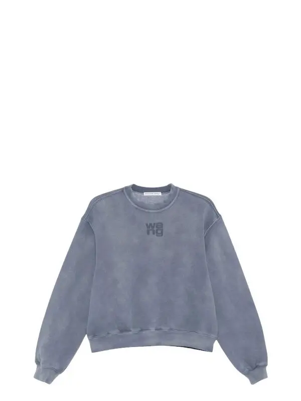 Alexander Wang Essential Terry Crewneck Sweatshirt - Washed Blue Ink