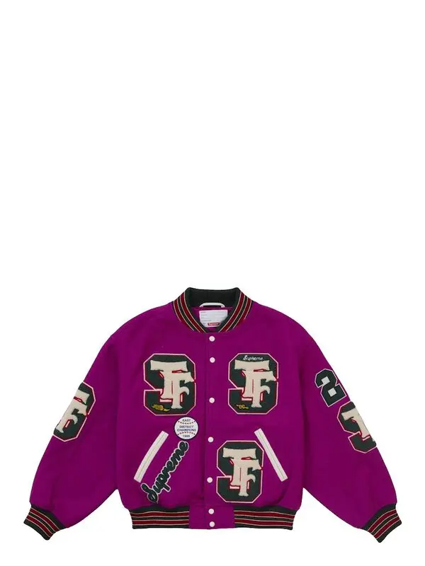 Supreme Varsity Jacket - Magenta