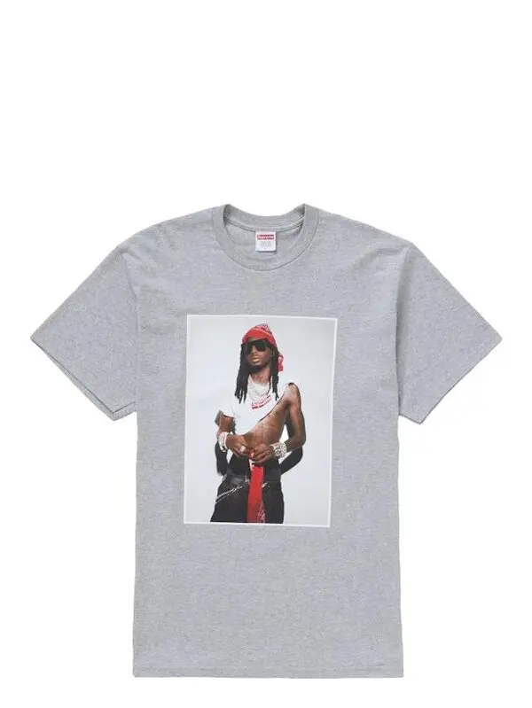 Supreme Playboi Carti Tee Shirt - Heather Grey