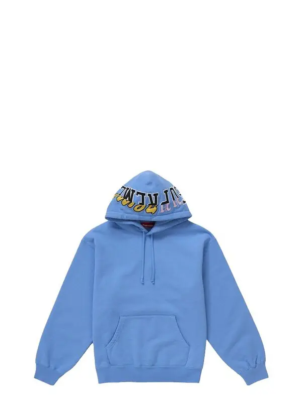 Supreme Logos Hooded Sweatshirt - Blue