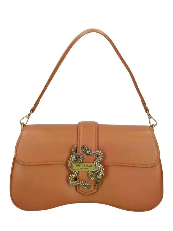 Just Cavalli Snake-buckle Shoulder Bag - Orange
