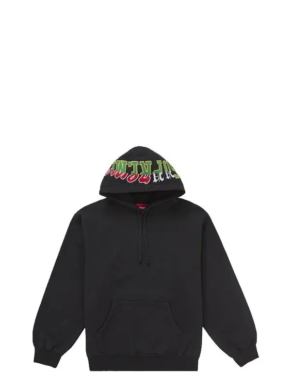 Supreme Logos Hooded Sweatshirt - Black