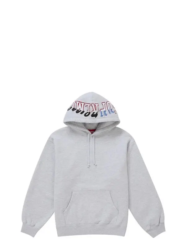 Supreme Logos Hooded Sweatshirt - Heather Grey