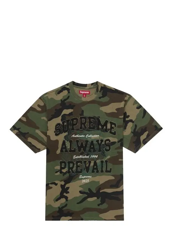 Supreme Always Prevail Short Sleeve Top - Woodland Camo