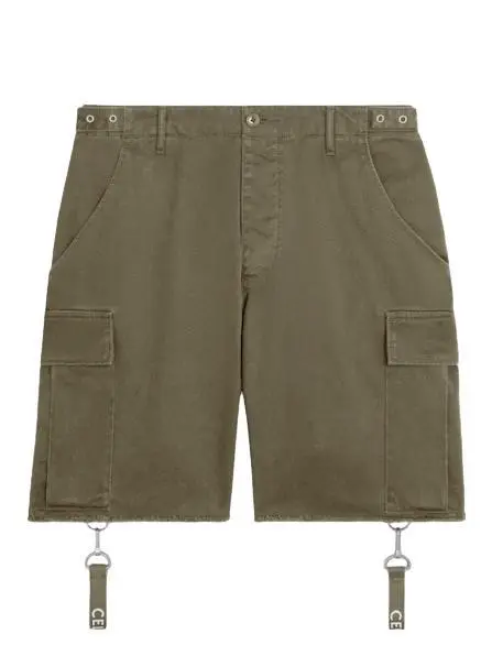 Celine Cotton Shorts With Straps - Green