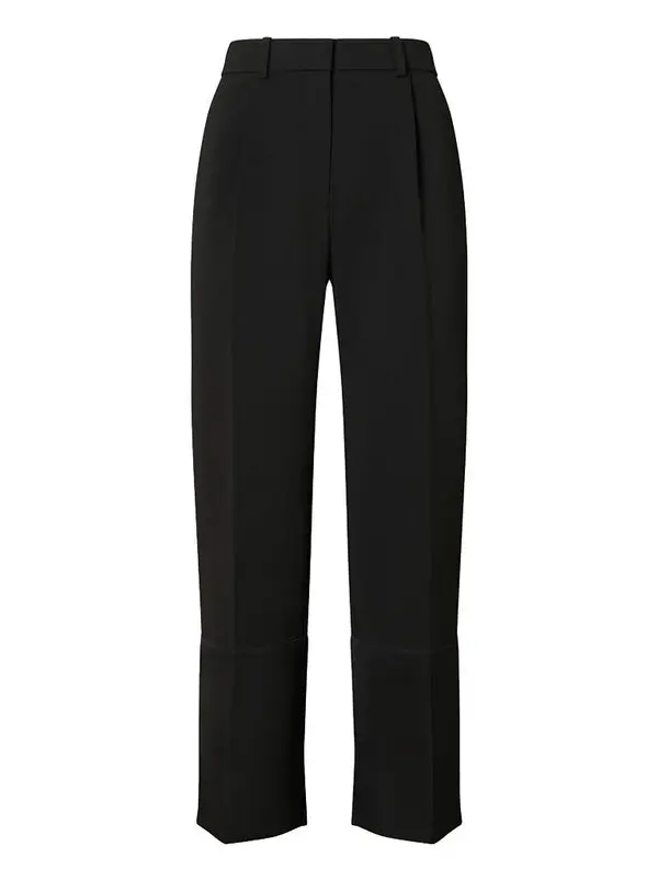 Tory Burch Cropped Crepe Pant - Black