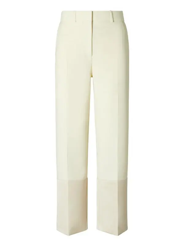 Tory Burch Cropped Crepe Pant - French Cream