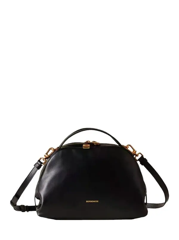 Borbonese Small Bowler Zip Tote Bag - Black