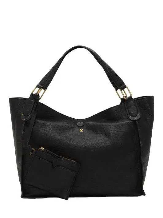 Vince Camuto Embossed Leather Tote - Black