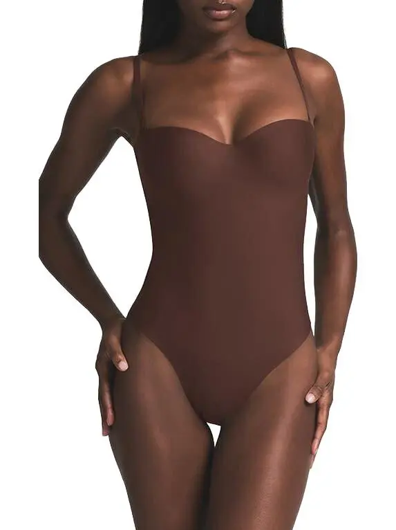 SKIMS Molded Underwire Thong Bodysuit - Cocoa