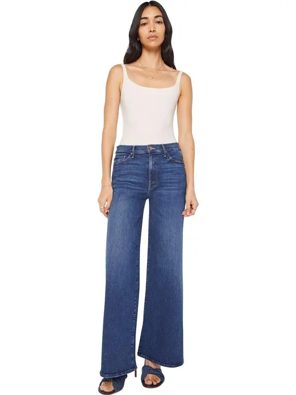 MOTHER The Undercover Start Your Engines! Wide Leg Jeans - Blue