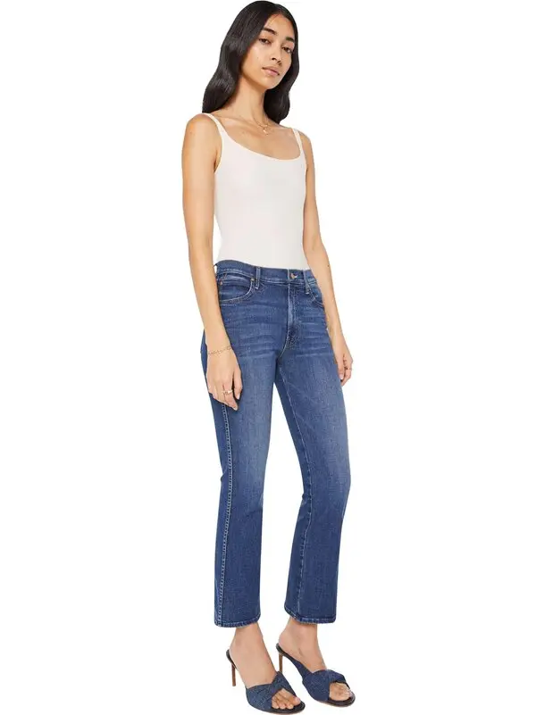 MOTHER The Mid Rise Smokin Double Flood Jeans - Blue