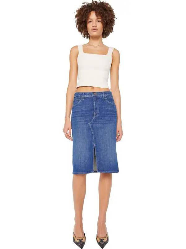 MOTHER The Ditcher Midi Skirt - Blue
