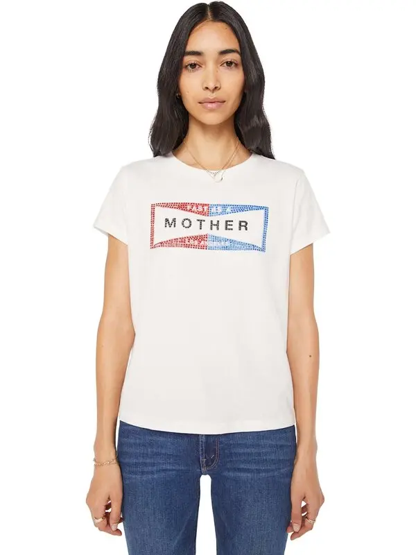MOTHER Boxy T-shirt With Graphic Embellishment - Red