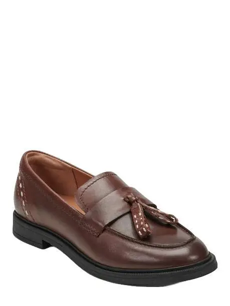 EARTH® Tassel Leather Loafer - Dark Red