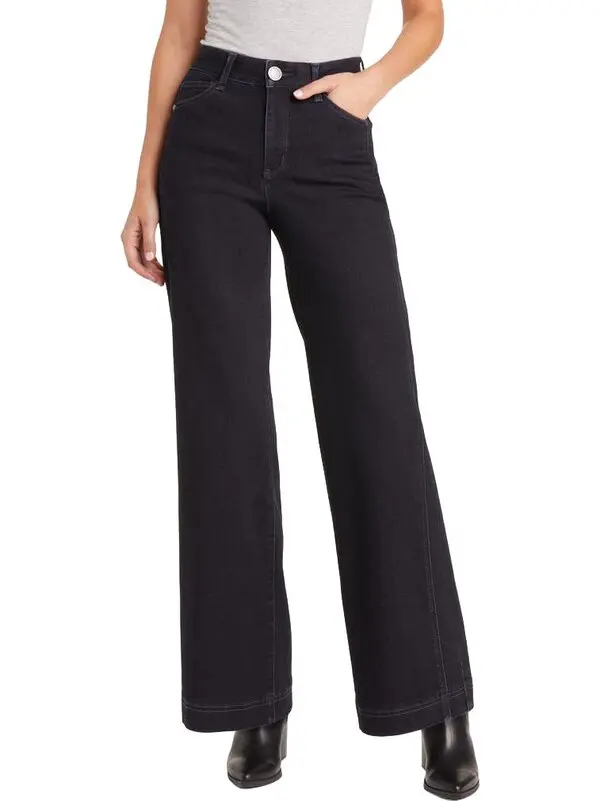Wit & Wisdom Gracie 'ab'solution Skyrise Wide Leg Jeans - Indigo