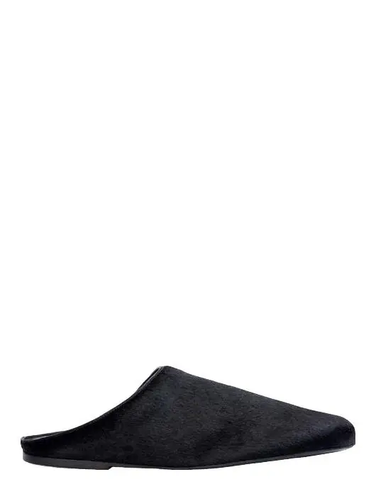 BLACK SUEDE STUDIO Arie Ponyhair Slipper - Black Pony Hair