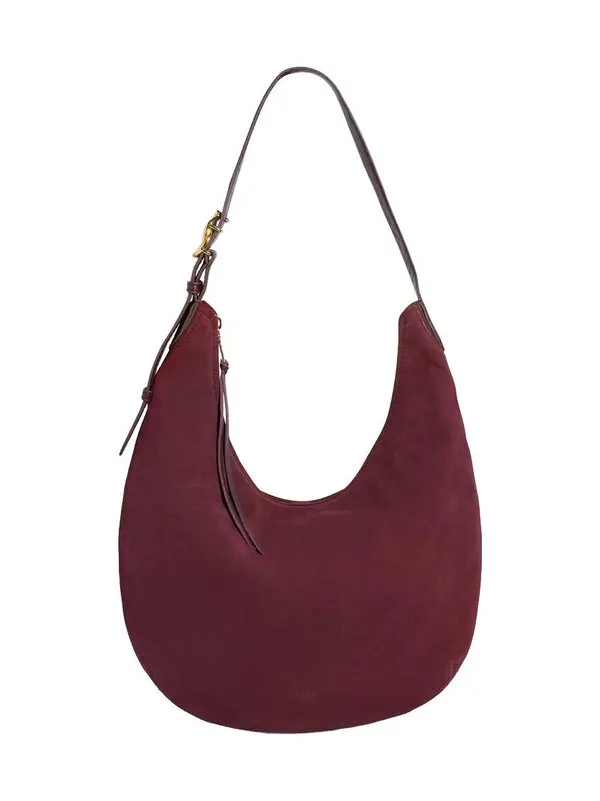 AIMEE Large Unity Suede Hobo Bag - Cherry Suede