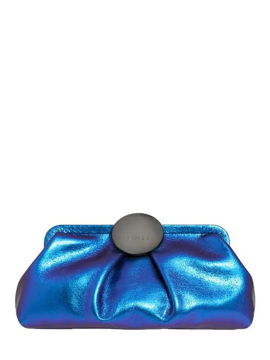 AIMEE Full Circle Frame Clutch - Midnight Metallic