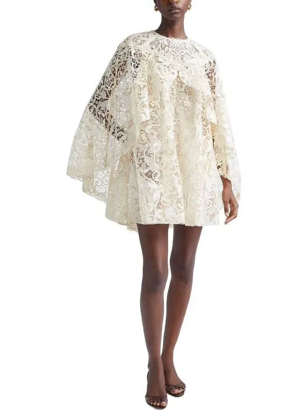 Zimmermann Memento Bird Lace Minidress - Cream